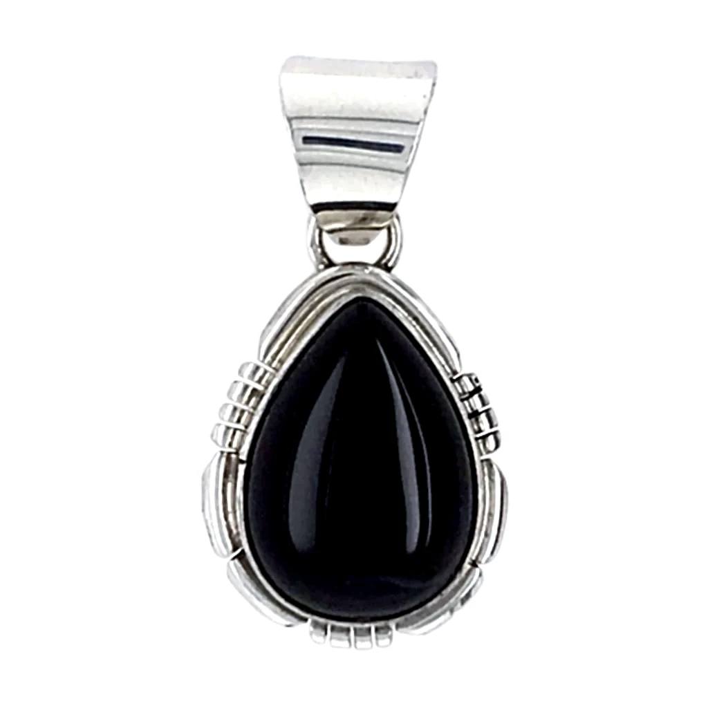 Sterling silver onyx pendant store