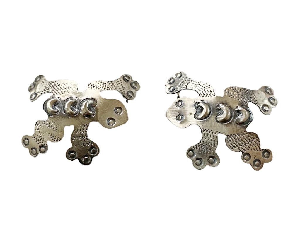 Sterling silver frog earrings store